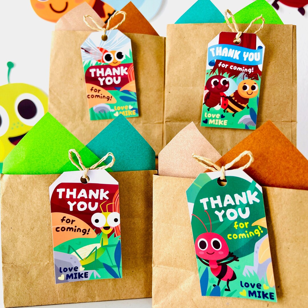 Bugs and Insects Party Favor Tags | EDITABLE Printable, Nature Theme ...