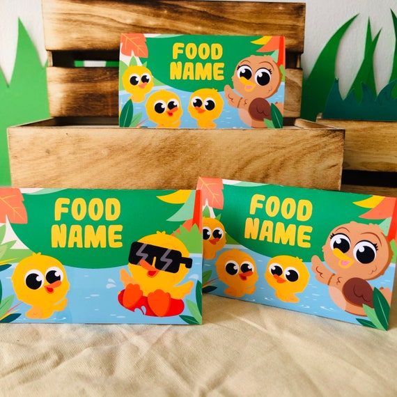 Five Little Ducks Food Label/ 5 Little Ducks Food Tent Card/ Rubber ...