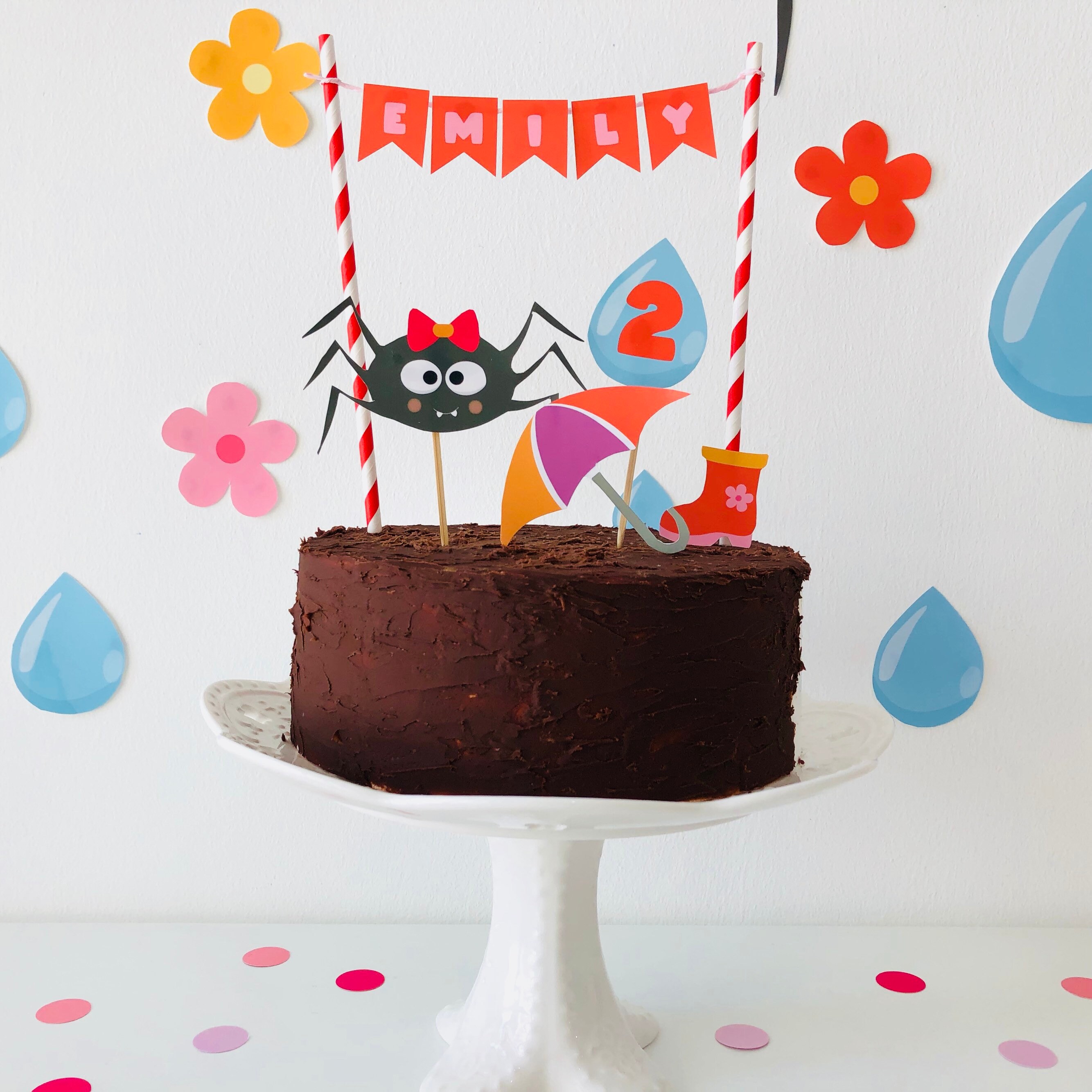 Itsy Bitsy Spider Birthday Cake Topper/ Itsy Bitsy Spider Girl - Etsy