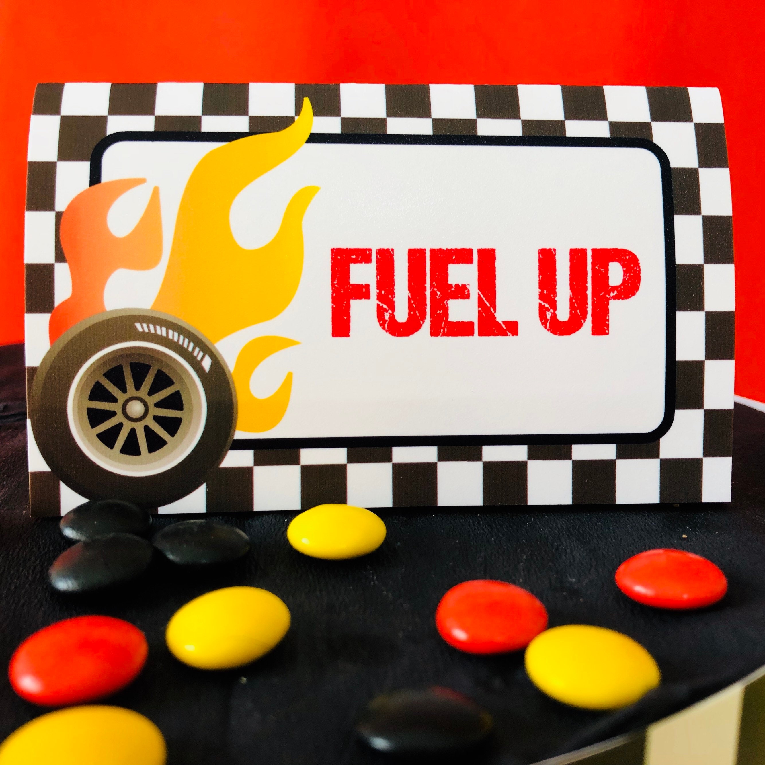 Race Car Party Food Tents, Editable Food Labels (printable) - Etsy