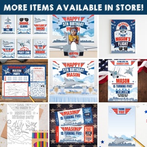 Fighter Pilot Party Cupcake Toppers EDITABLE Printable | Military Jet ...