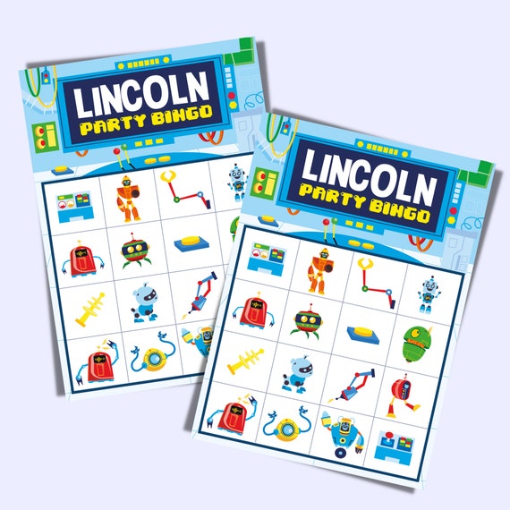 Robots Science Party Bingo Game Editable Printable/ Robot Party ...