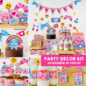 Gamer Girl Party Favors Box Printable/ Pink Video Gaming Party ...