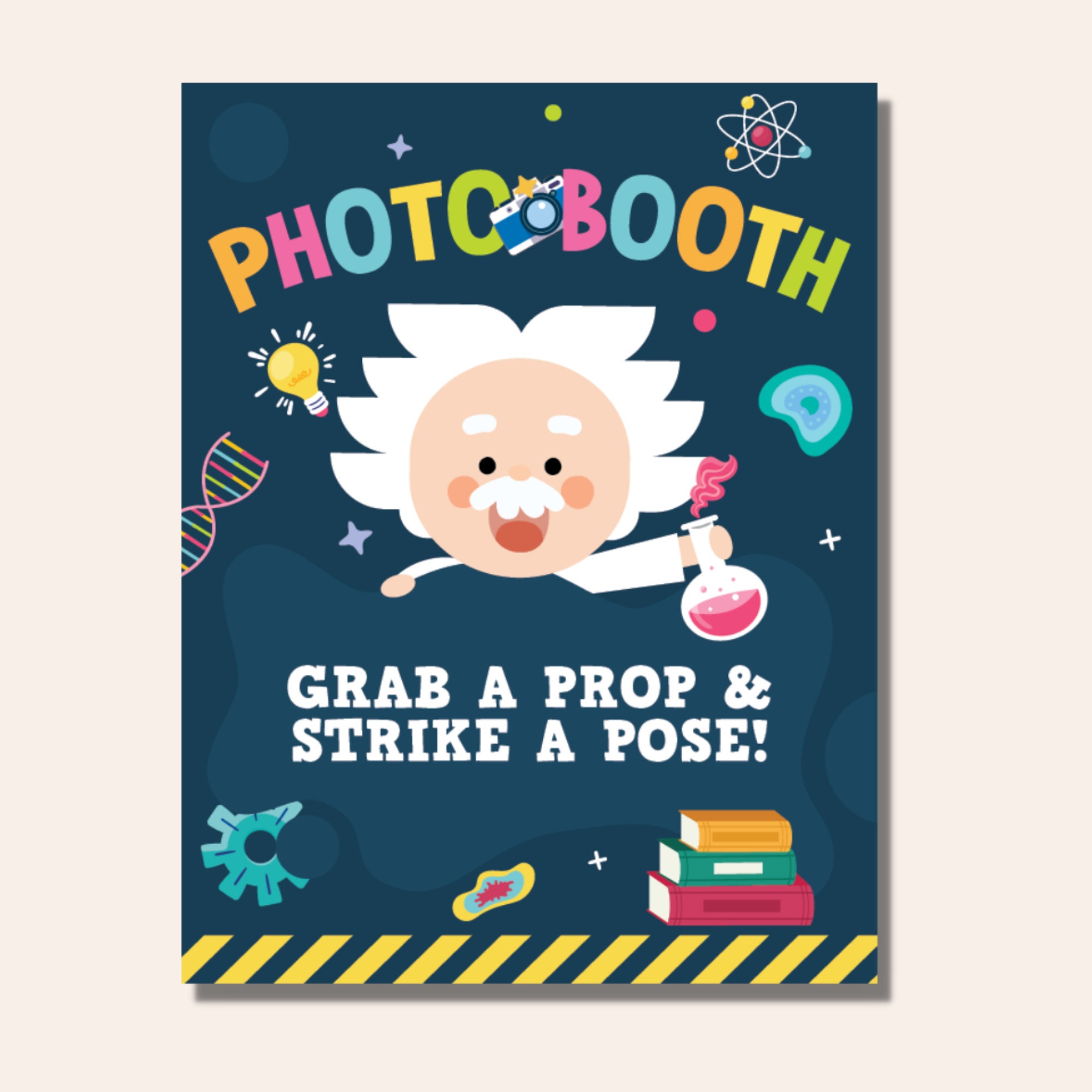 Science Party Photo Booth Props, Editable Printable - Etsy