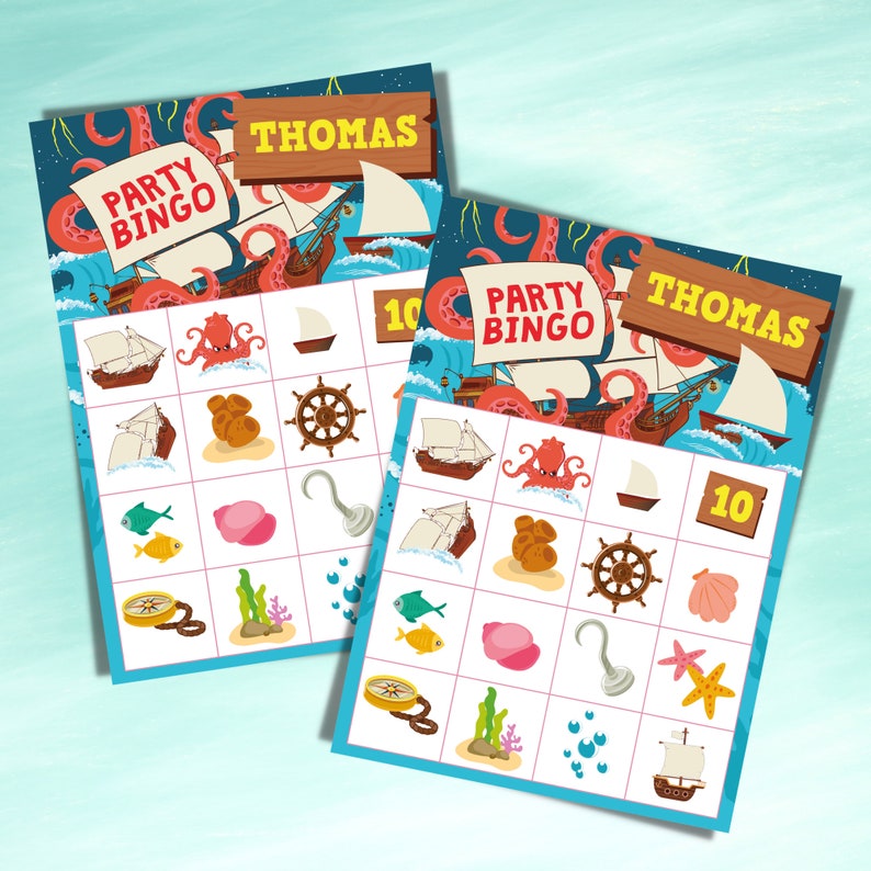 Kraken Party Games Party Activities Printable Editable Kit/ - Etsy