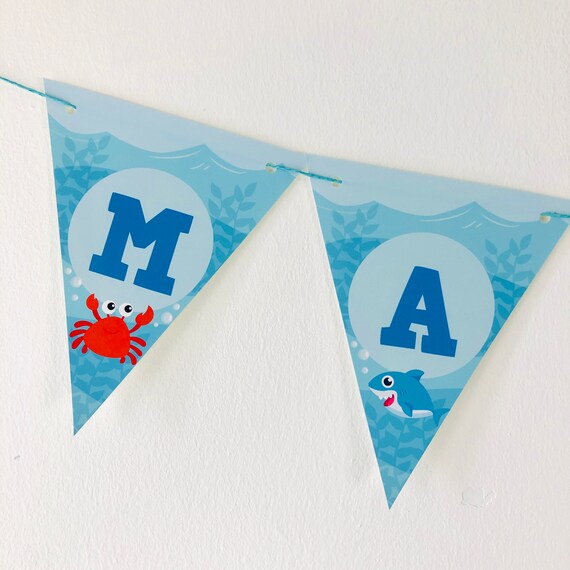 Under the Sea Birthday Party Banner/ Ocean Themed Banner EDITABLE Party ...