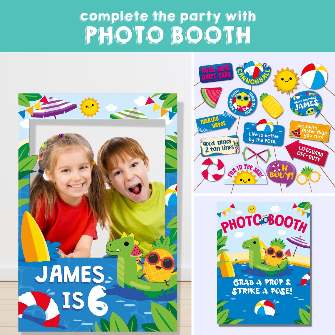 Summer Pool Party Directional Signs Printable/ Beach Party - Etsy