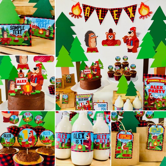 Lumberjack Party Decorations Editable Printable Kit/ Little Lumberjack ...