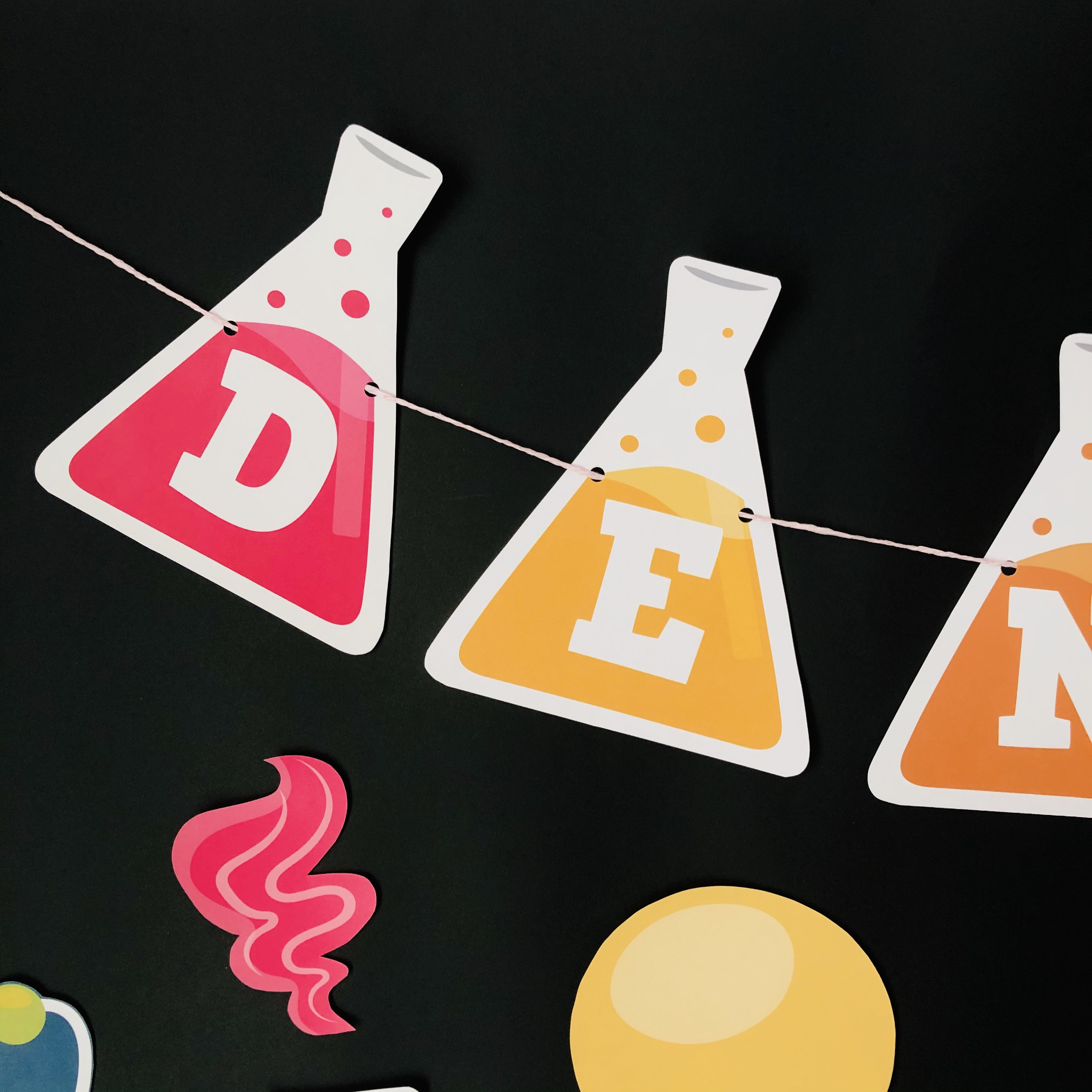 Girl Science Birthday Party Banner/ Science Experiment Banner/ | Etsy