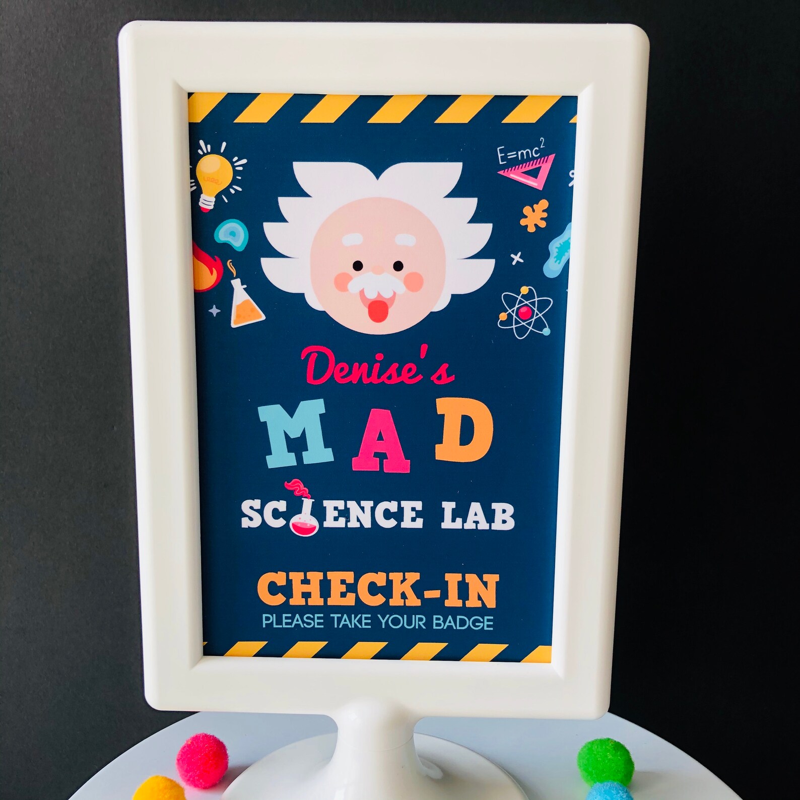 Girl Science Party Sign Printable/ Science Lab Access Sign in - Etsy