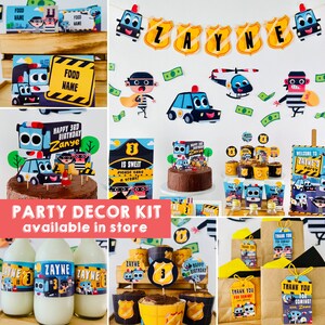 Police Car Photo Booth Props EDITABLE Printable/ Police Party Props ...