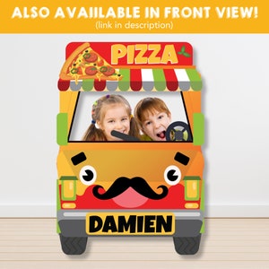 Pizza Food Truck Photo Booth Frame EDITABLE Printable/ Pizza Truck ...