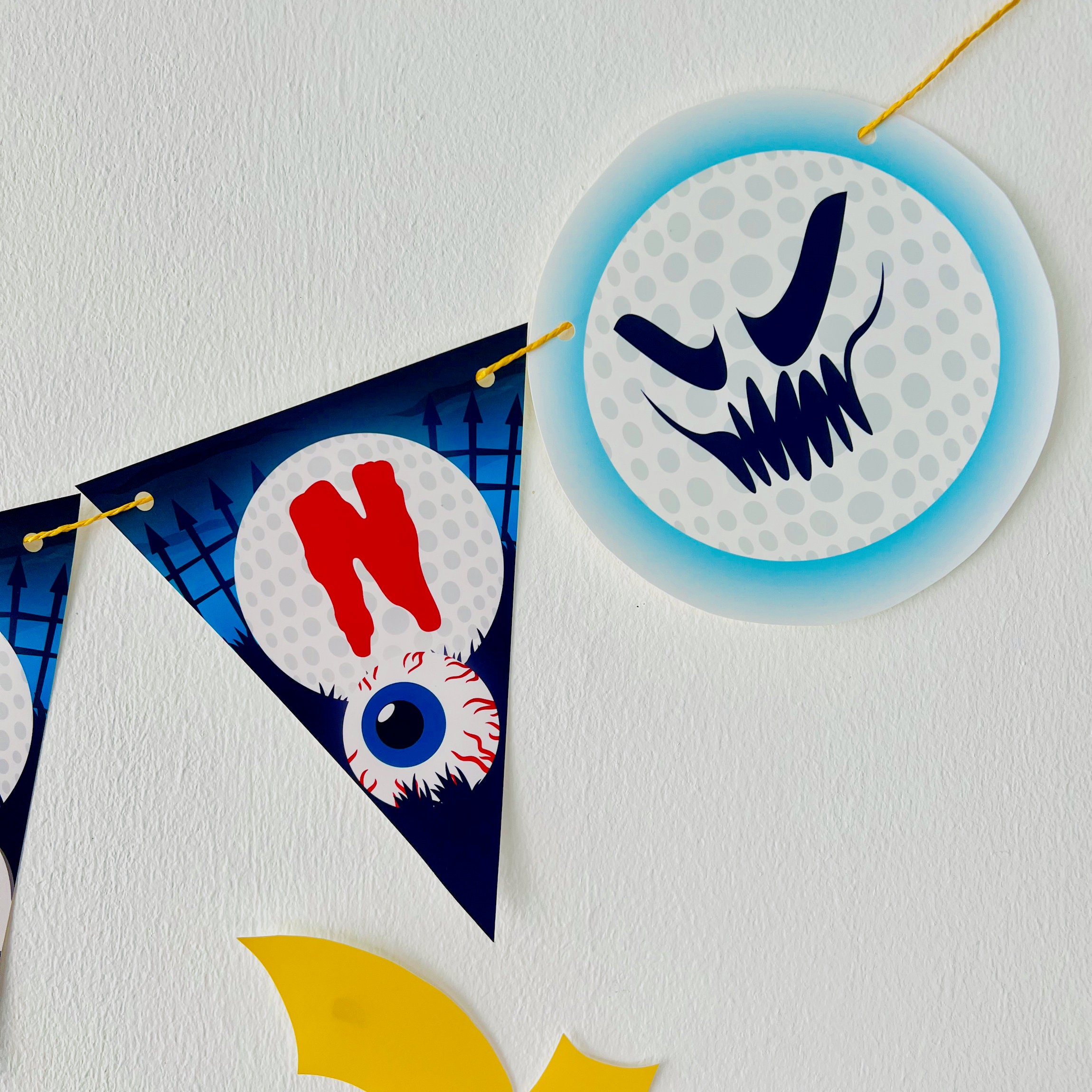 Monster Mini Golf Birthday Banner, Editable Party Printable (digital ...