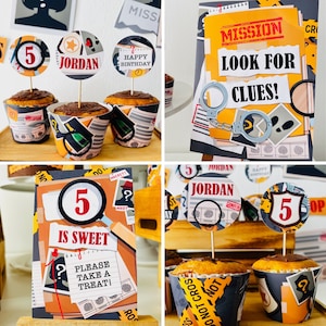 Detective Party Decoration EDITABLE Printable Kit | Murder Mystery ...