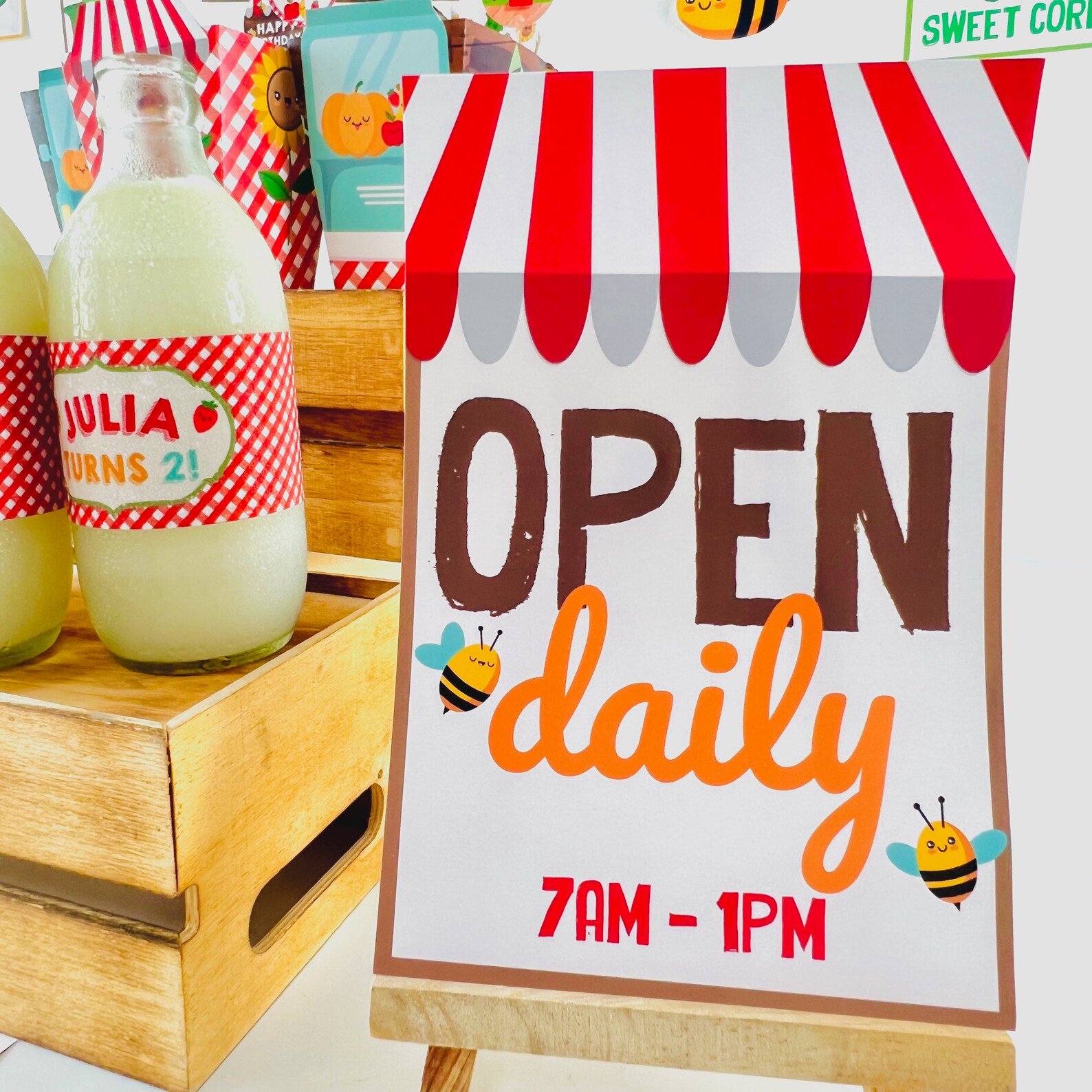 Farmers Market Fruits & Vegetables Signs EDITABLE Printable, Farmers ...