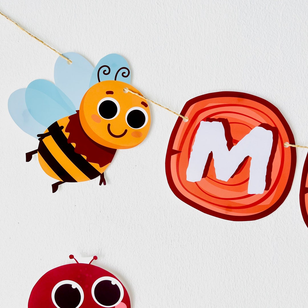 Bugs Birthday Banner EDITABLE Printable | Outdoor Nature Banner, Bugs ...