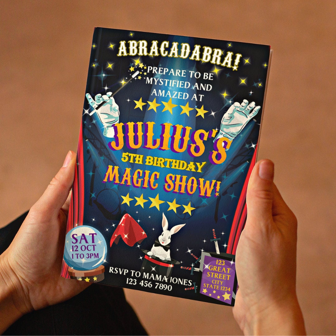 The Greatest Showman Birthday Invitation EDITABLE Printable/ Magician ...