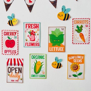 Farmers Market Fruits & Vegetables Signs EDITABLE Printable, Farmers ...
