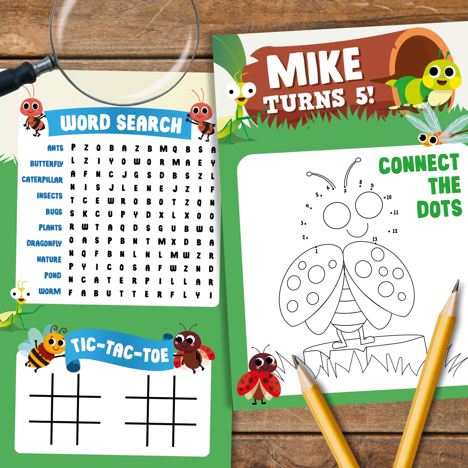Bugs Birthday Party Games Kit | Printable Scavenger Hunt, Bingo ...