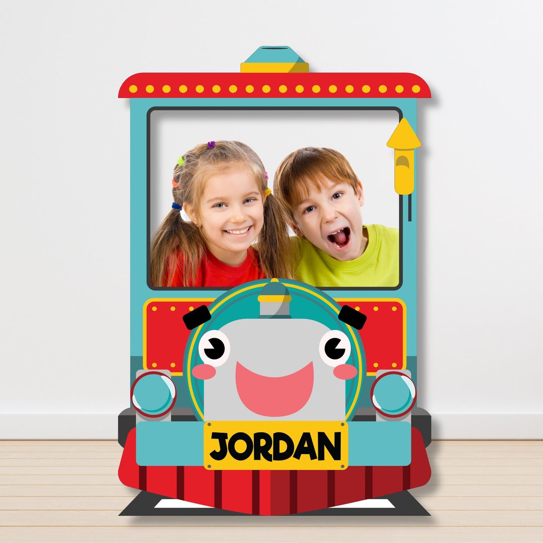 Chugga Train Kids Party Photo Booth Frame EDITABLE Printable/ - Etsy