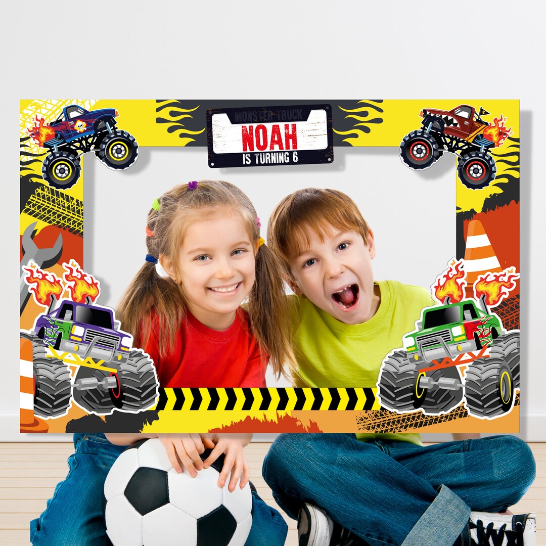 Monster Truck Party Photo Booth Props Editable Printable/ Monster Jam ...