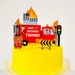 Fire Truck Cake Topper Printable/ Cute Animals Firefighter Birthday ...
