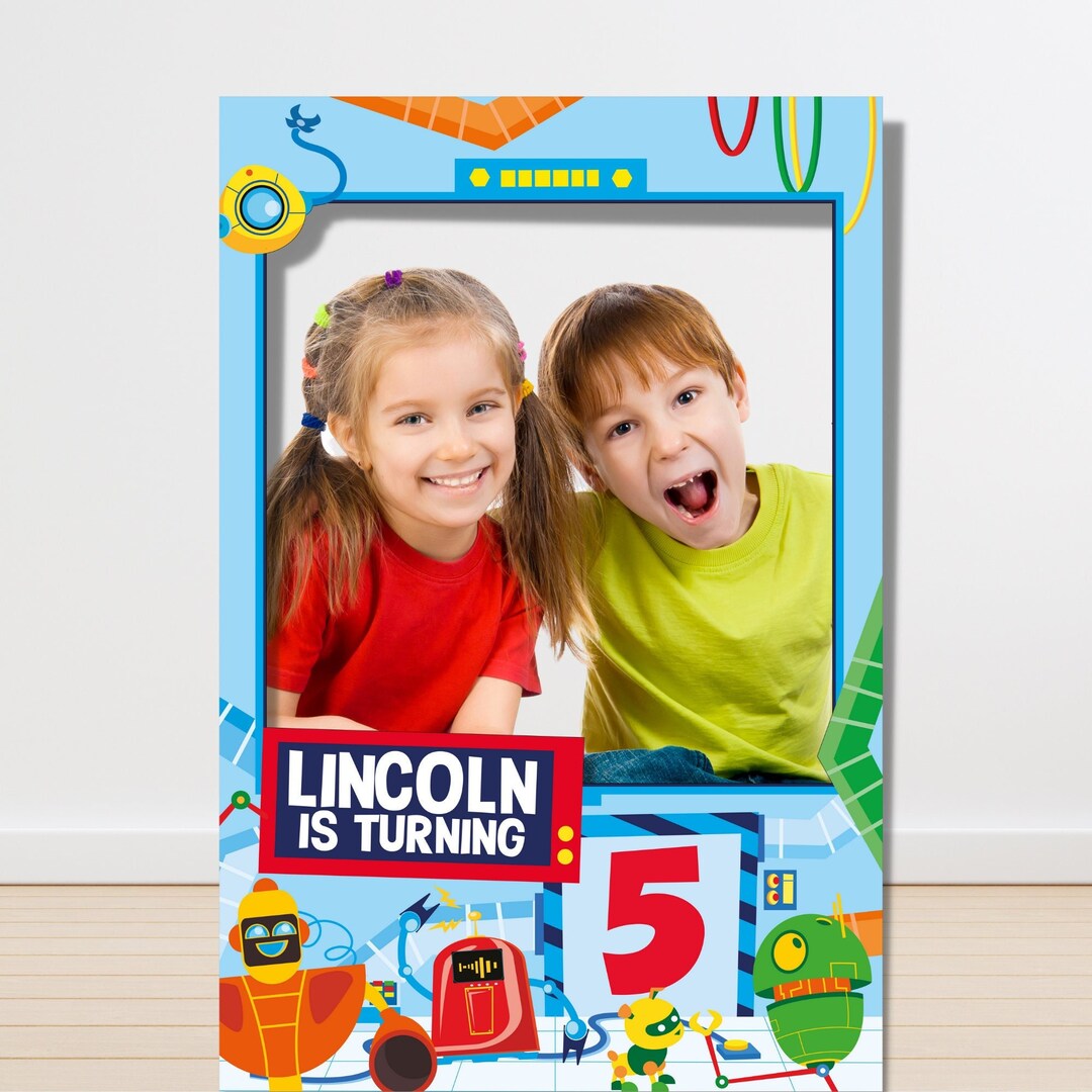 Robots and Science Party Photo Booth Props Editable Printable/ - Etsy