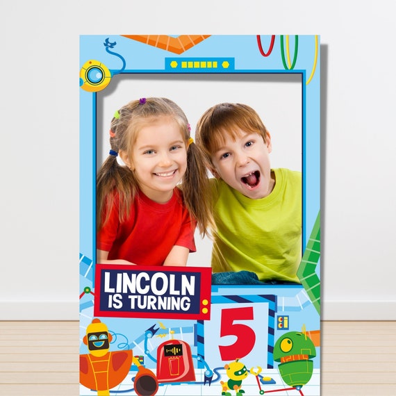 Robots and Science Party Photo Booth Props Editable Printable/ Robots ...