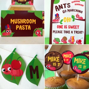 Ants Go Marching Birthday Editable Party Kit Printables/ Ants Picnic ...