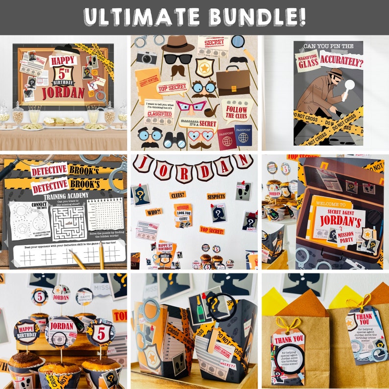 Printable Murder Mystery Party Kit, Secret Agent Detective Theme - Etsy