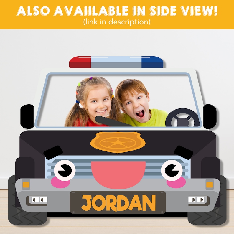 Police Car Photo Booth Props Printable/ Police Party Photo - Etsy