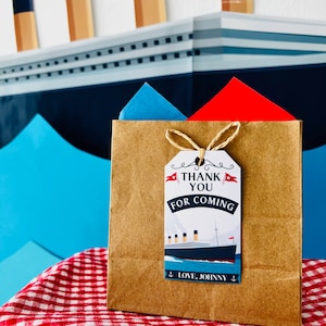 Titanic Party Favors Gift Tags EDITABLE Printable | Personalised ...
