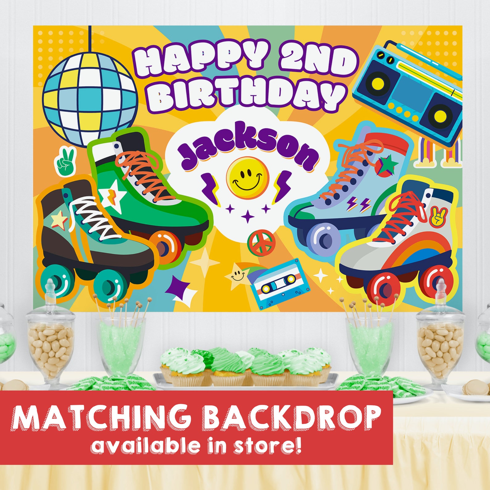 Roller Skating Party Birthday Banner EDITABLE Printable | Rollerblade ...
