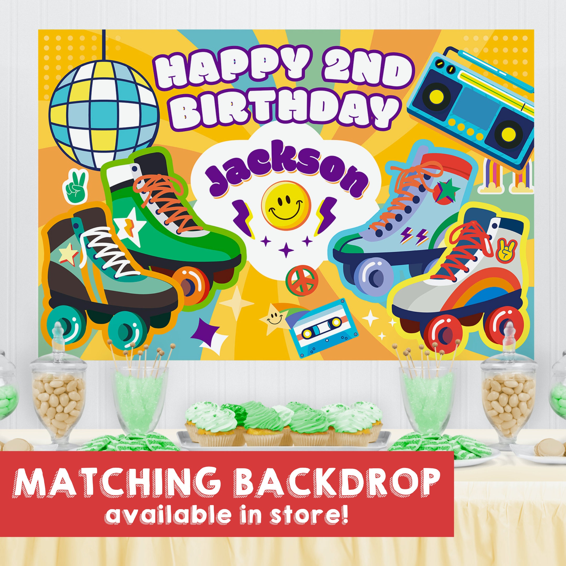Roller Skating Party Birthday Banner EDITABLE Printable | Rollerblade ...