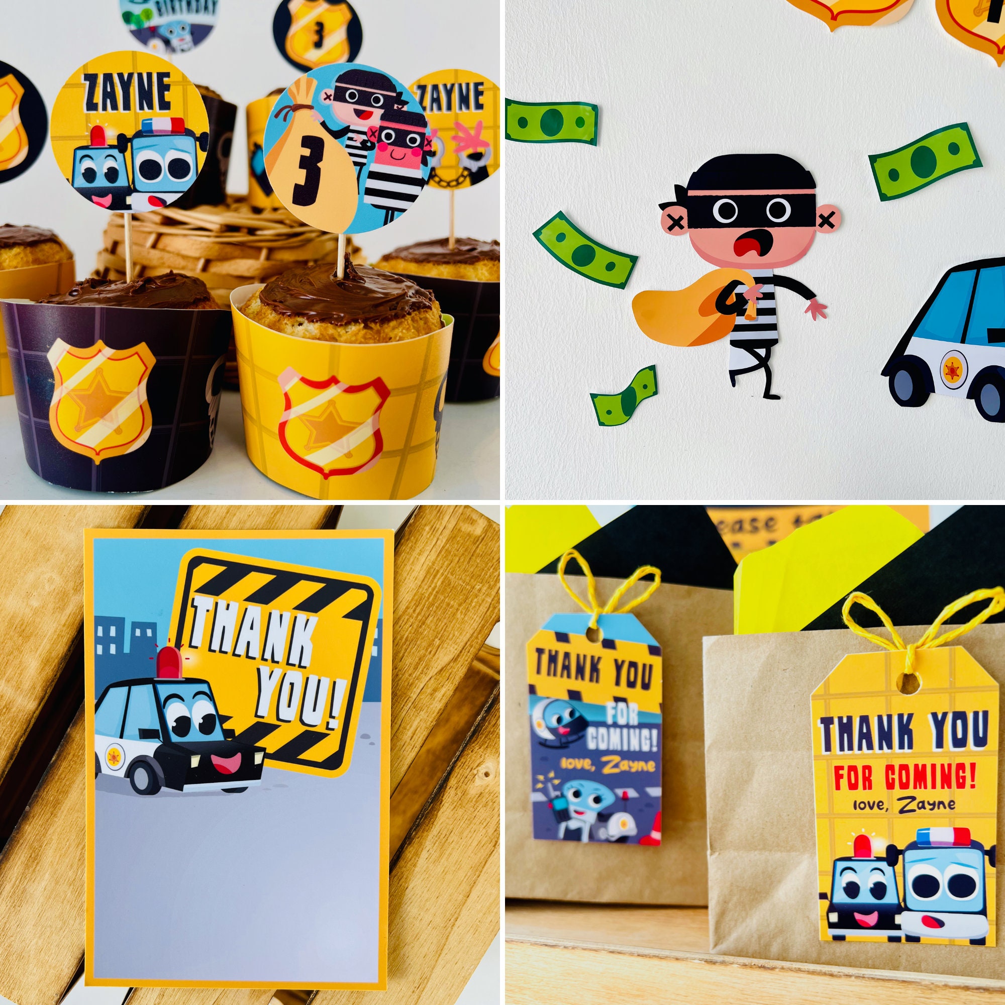 Police Patrol Party Decorations EDITABLE Printable Kit / Policeman ...