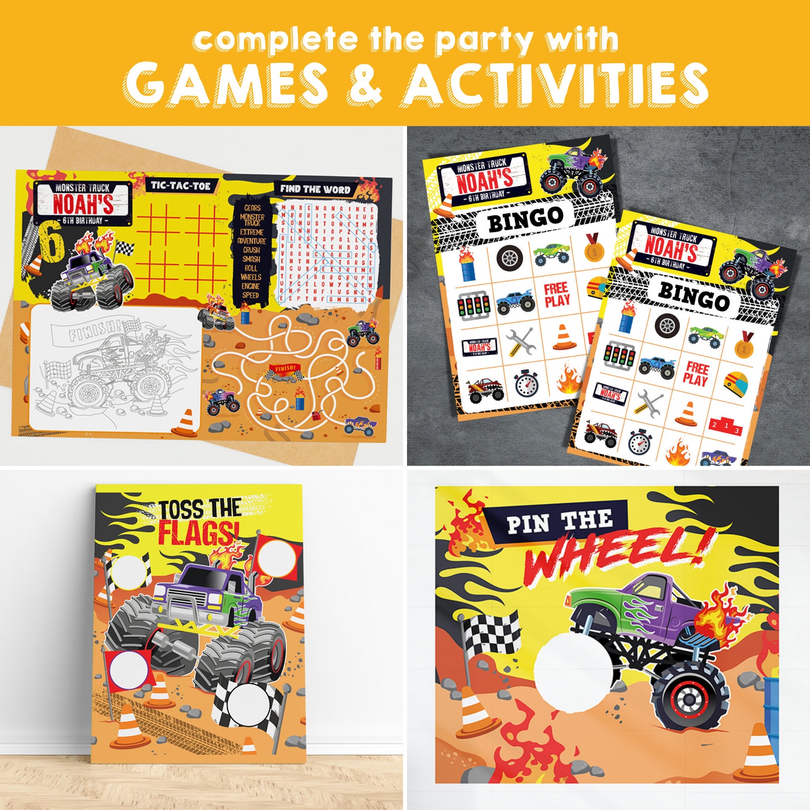 Monster Truck Invitation Ticket/ Monster Jam Ticket Invitation - Etsy