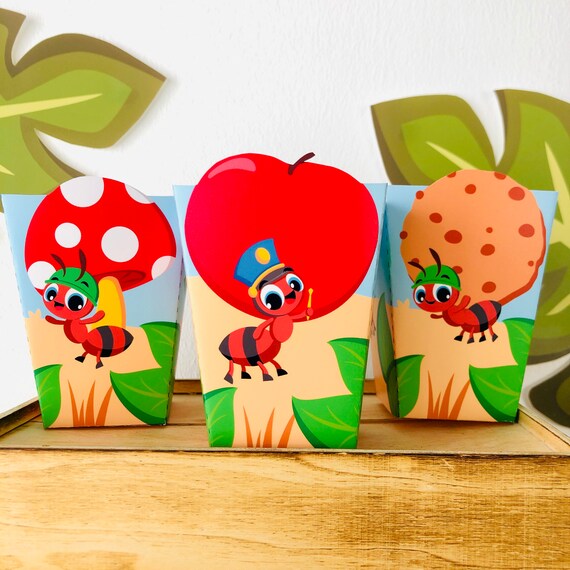 Ants go Marching Party Favors Box/ Ants Picnic Party Snack Box Popcorn ...