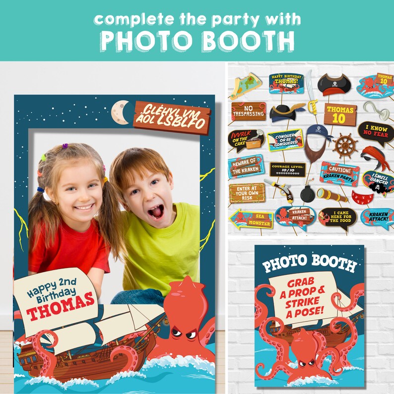 Kraken Party Games Party Activities Printable Editable Kit/ - Etsy