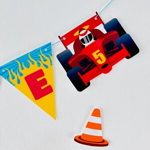 Car Racing Birthday Banner Editable Printable/ Race Car Banner/ Go Kart ...