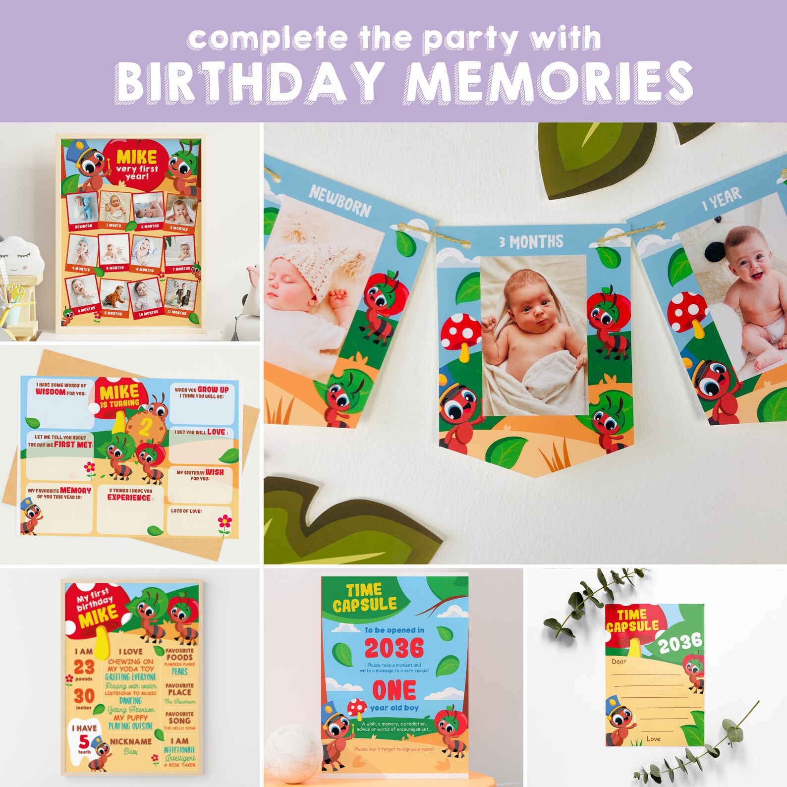 Ants Go Marching Party Banner, Editable Printable (digital Download) - Etsy