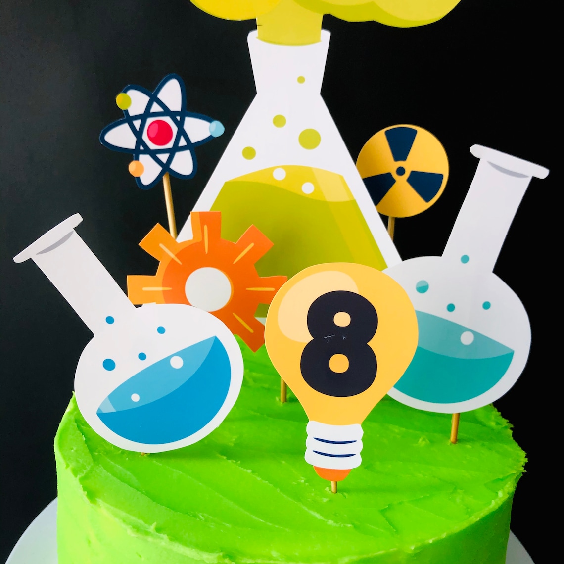 Mad Science Birthday Cake Topper/ Scientist Birthday Party - Etsy