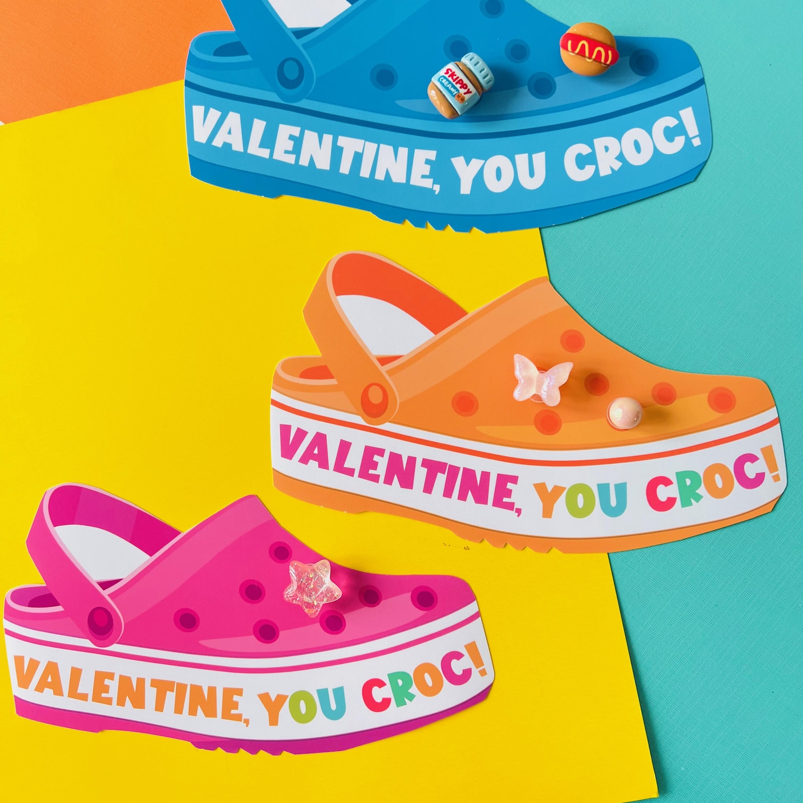 Crocs Jibbitz Valentine Cards Bundle Printable | Shoes Charms Holder ...