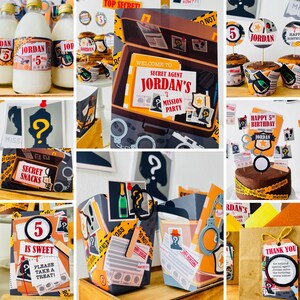Editable Detective Party Decoration Kit | Printable Secret Agent Theme ...