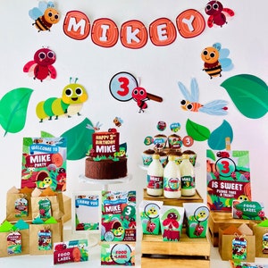 Bugs and Insects Party Decorations EDITABLE Printable Kit Outdoor Bug ...