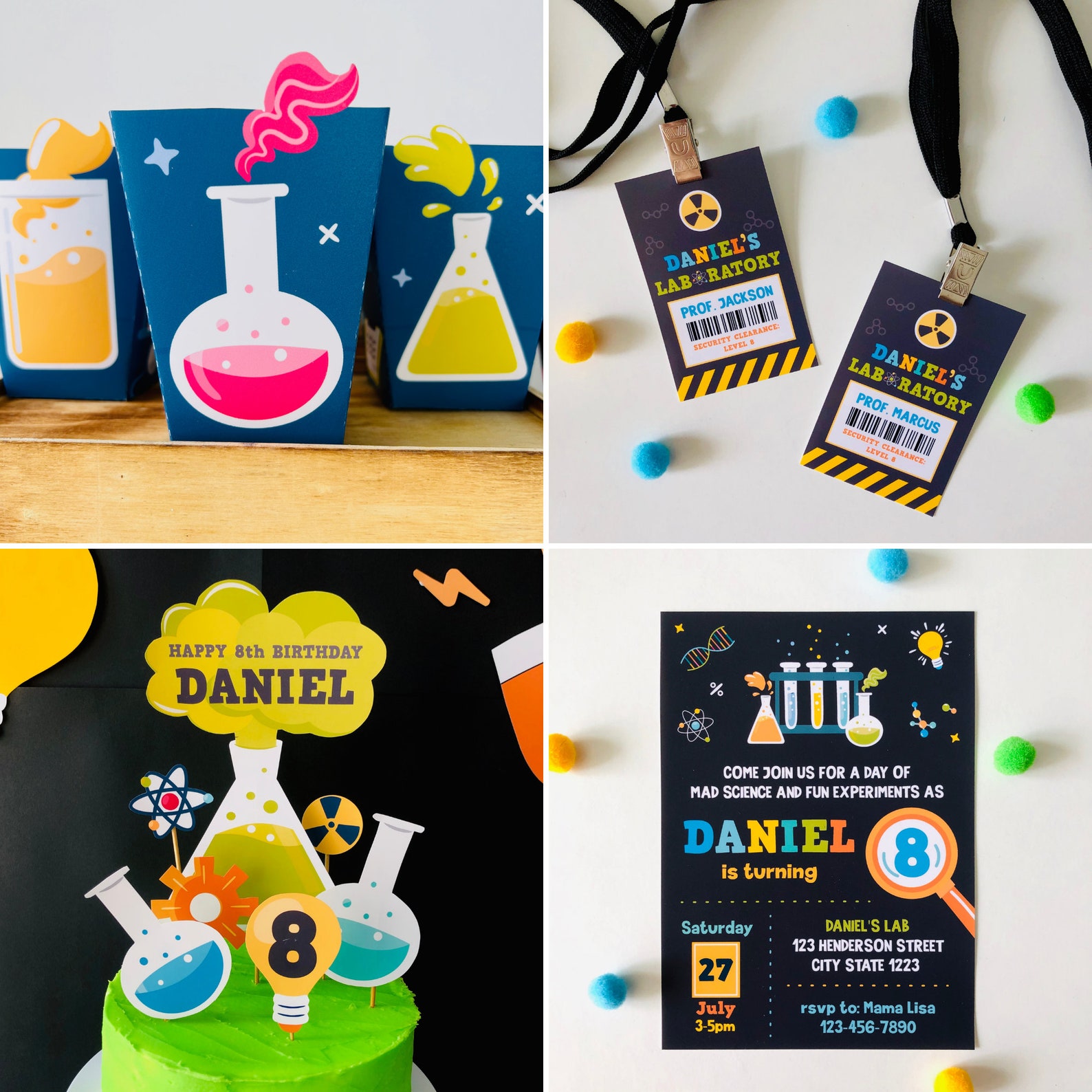 Mad Science Party Decorations Editable Printable Kit - Etsy