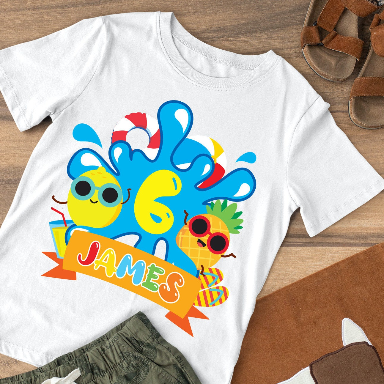 Summer Pool Party Birthday Shirt Design/ Pool Water Slide - Etsy