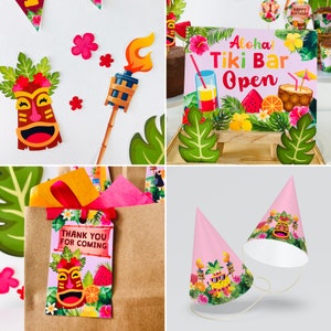 Luau Birthday Party/ Hawaiian Party/ Summer Tropical Party Editable ...