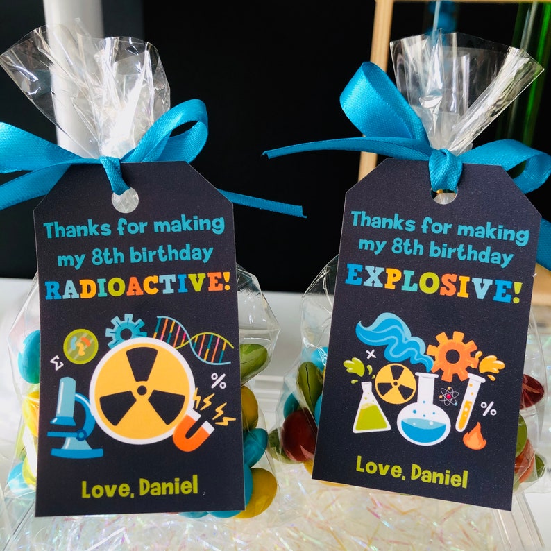 Mad Science Party Favors Gift Tags/ Scientist Gift Tags - Etsy