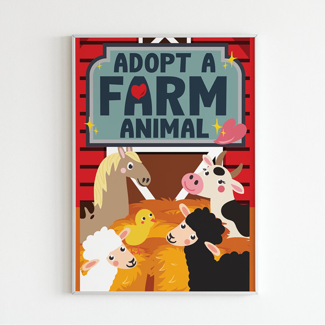 Old Macdonald Farm Party Signs Printable Set/ Animal Farm Barnyard ...