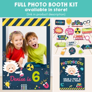 Science Birthday Photo Booth Frame, Editable Printable (digital ...